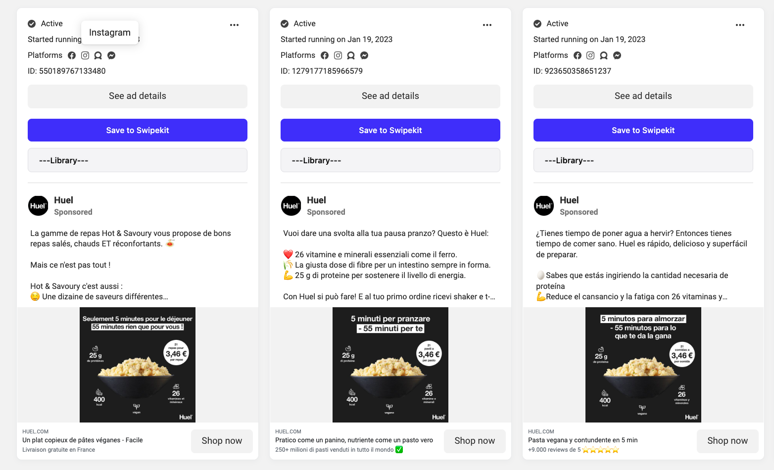 How to create a Facebook Ads swipe file - Swipekit