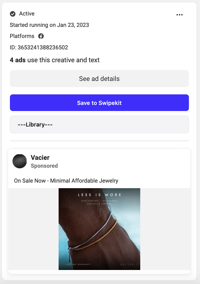 How to create a Facebook Ads swipe file - Swipekit